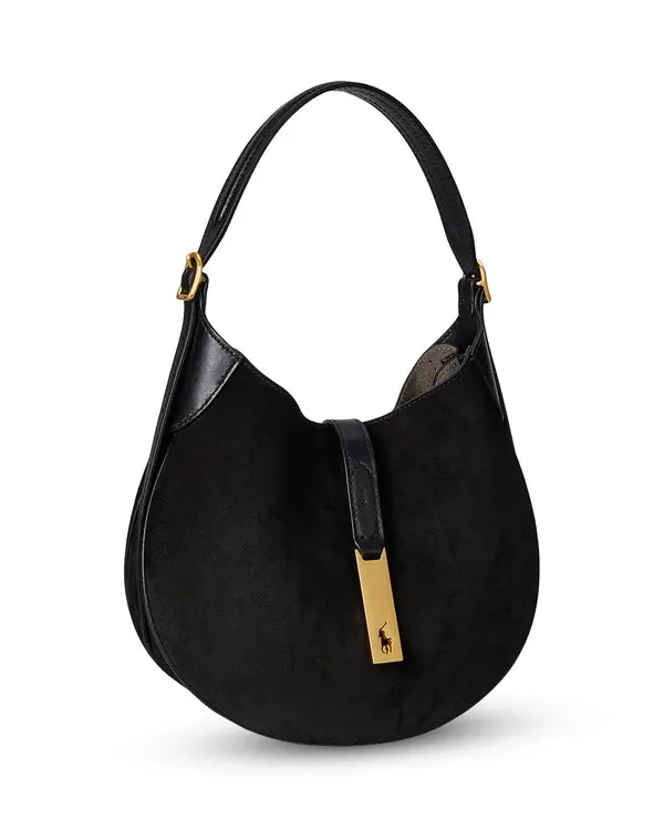 Polo Ralph Lauren Polo Id Small Suede Shoulder Bag