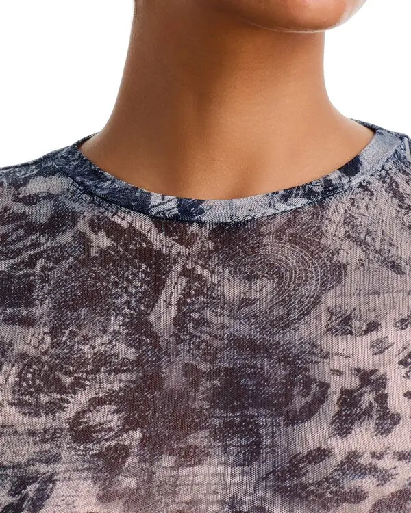 AFRM Kaylee Crewneck Mesh Top - Patchwork