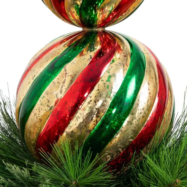 NEARLY NATURAL 3' Pre Lit Artificial Mixed Pine Topiary Tree