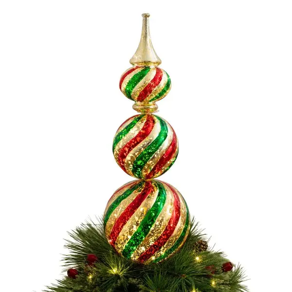NEARLY NATURAL 3' Pre Lit Artificial Mixed Pine Topiary Tree