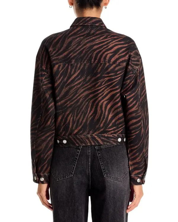 Rag & Bone Miramar Printed Trucker Jacket - Zebra