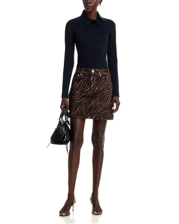 Rag & Bone Miramar Printed Mini Skirt - Zebra