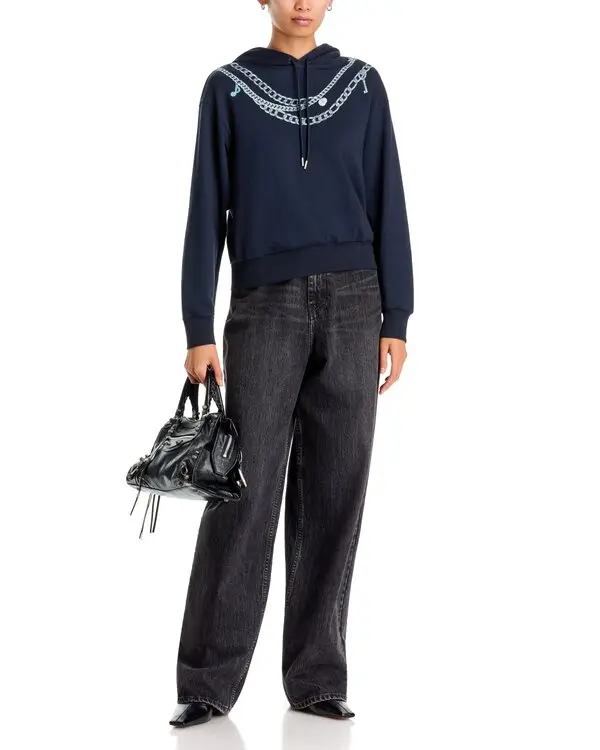 Rag & Bone Miramar Terry Cotton Charms Hoodie