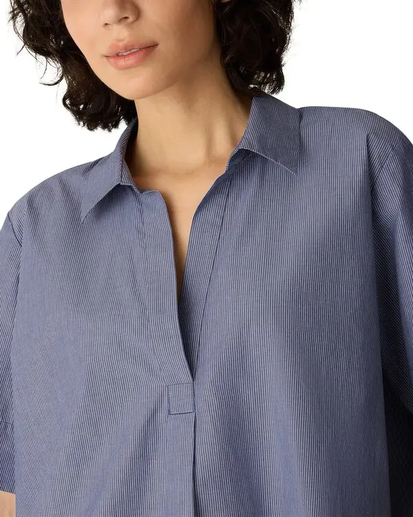 Eileen Fisher Classic Collar Short Sleeve Top