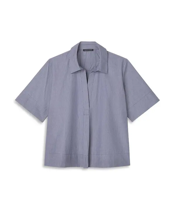 Eileen Fisher Classic Collar Short Sleeve Top