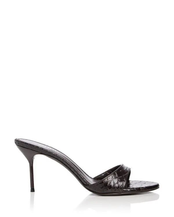 Paris Texas Lidia Croc Embossed Leather Sandals