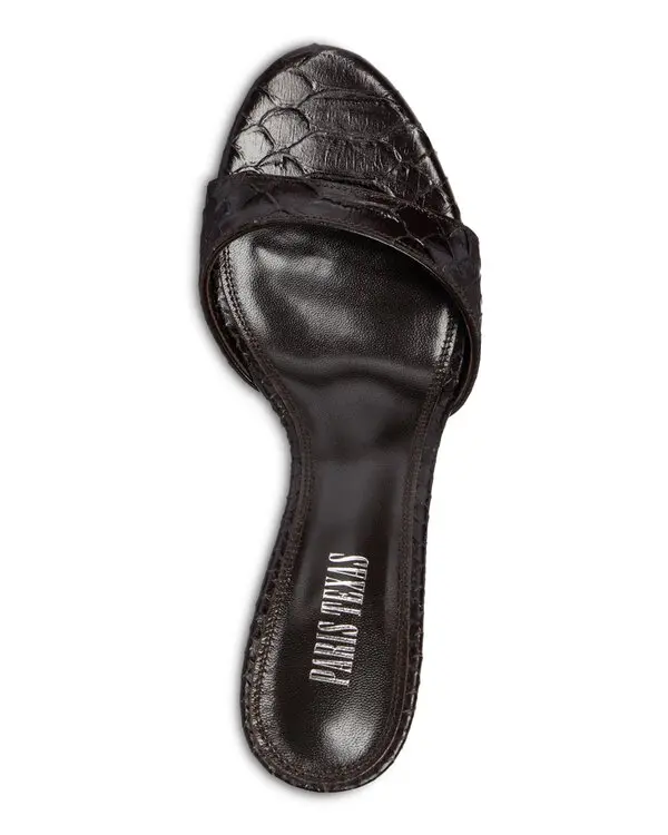 Paris Texas Lidia Croc Embossed Leather Sandals