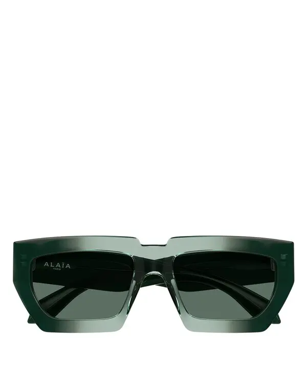 Alaïa Square Sunglasses, 56mm - Green