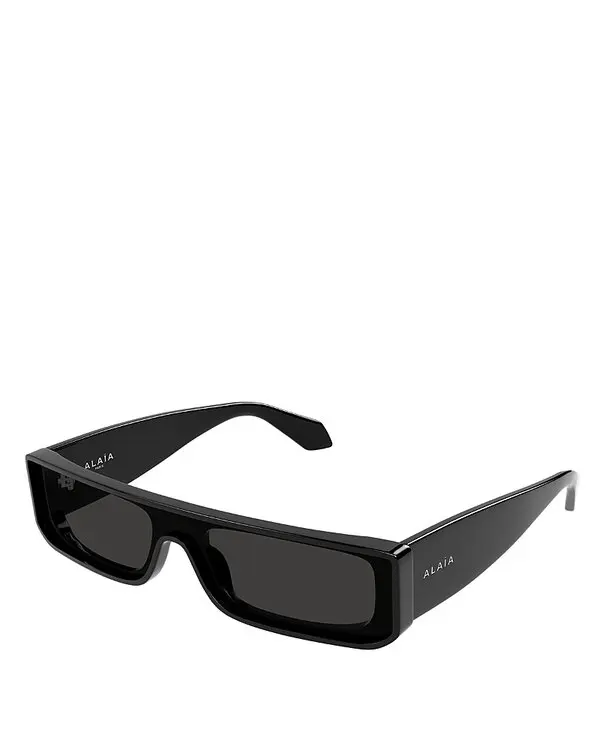 Alaïa Rectangular Sunglasses, 99mm - Black
