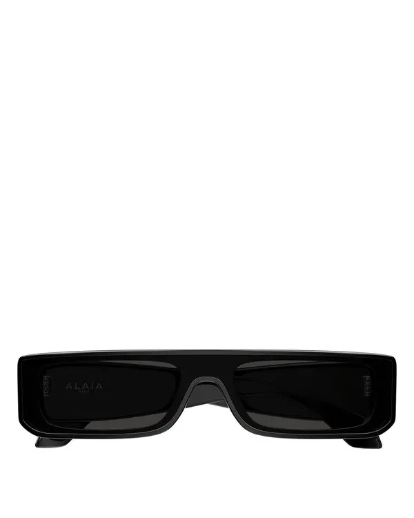 Alaïa Rectangular Sunglasses, 99mm - Black