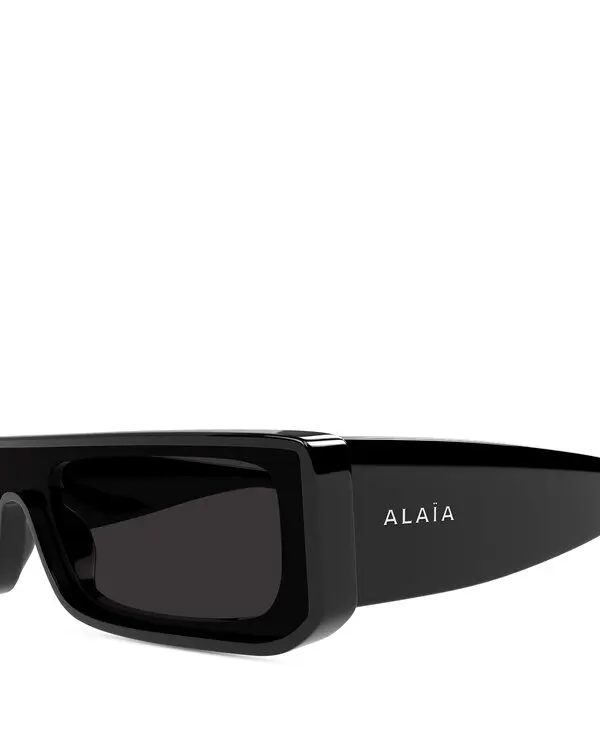Alaïa Rectangular Sunglasses, 99mm - Black