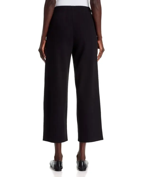 Eileen Fisher Cotton Knit Straight Ankle Pants