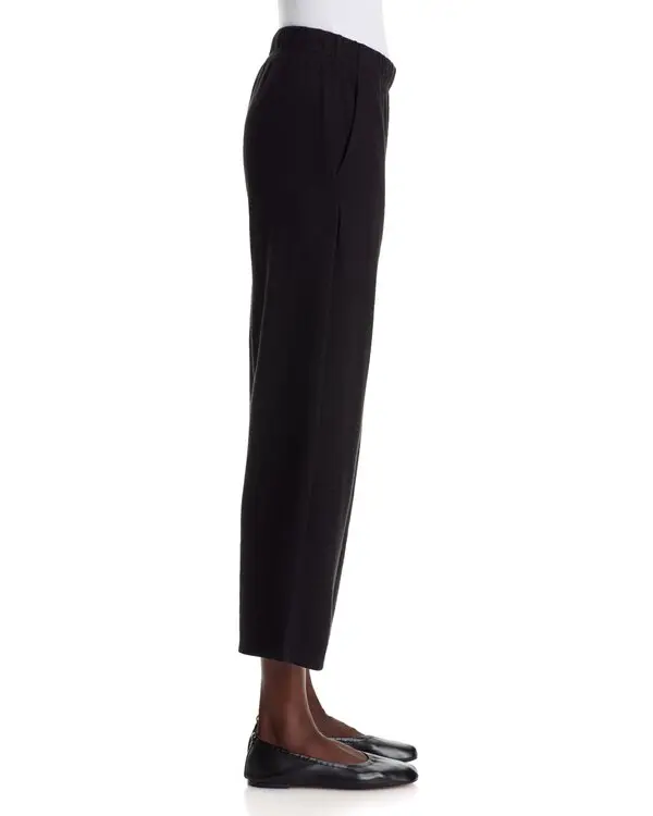 Eileen Fisher Cotton Knit Straight Ankle Pants