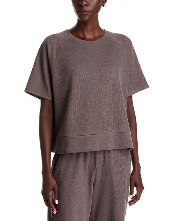 Eileen Fisher Cotton Crewneck Short Sleeve Tee - Rye