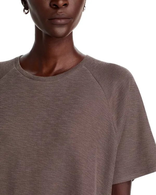Eileen Fisher Cotton Crewneck Short Sleeve Tee - Rye