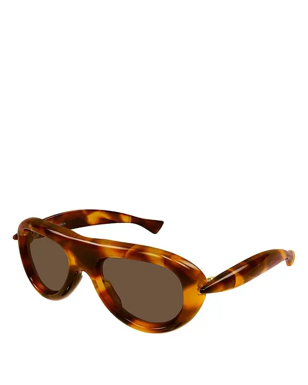 Bottega Veneta Sardine Aviator Sunglasses, 54mm - Havana