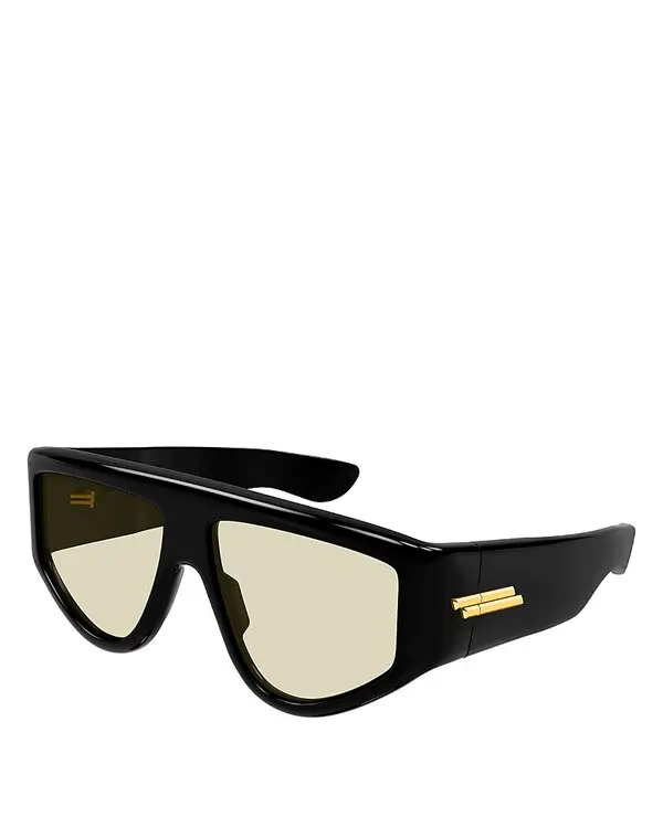 Bottega Veneta Oversized Shield Sunglasses, 59mm - Black