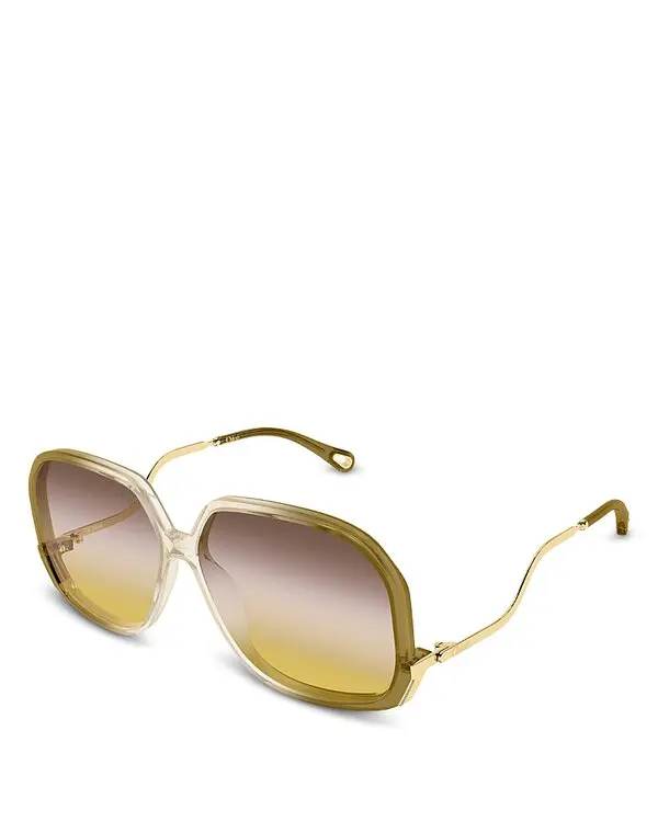 Chloé Square Sunglasses, 60mm - Beige