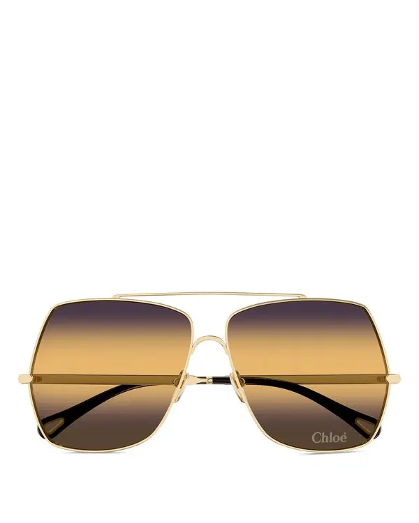 Chloé Rectangular Sunglasses, 62mm