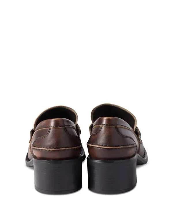 Miu Miu Deco Penny Loafers - Ebano