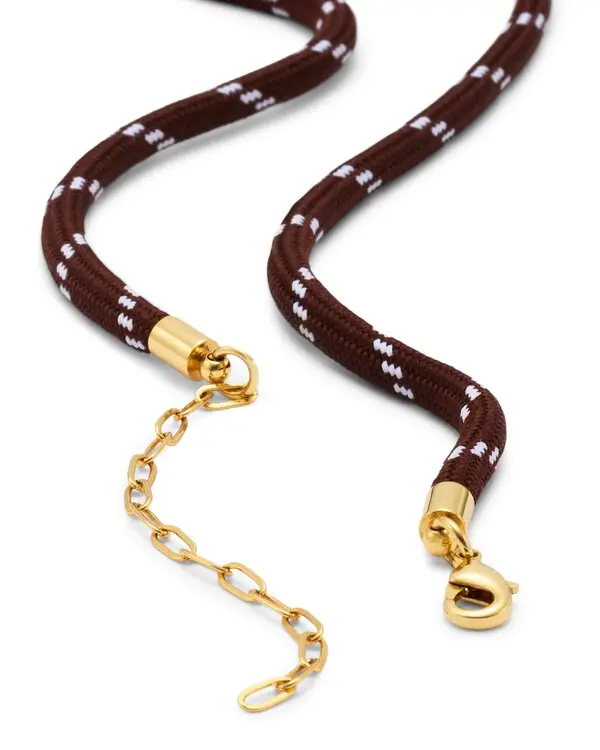 Aqua Crystal & Stone Cord Pendant Necklace, 16-18 Exclusive