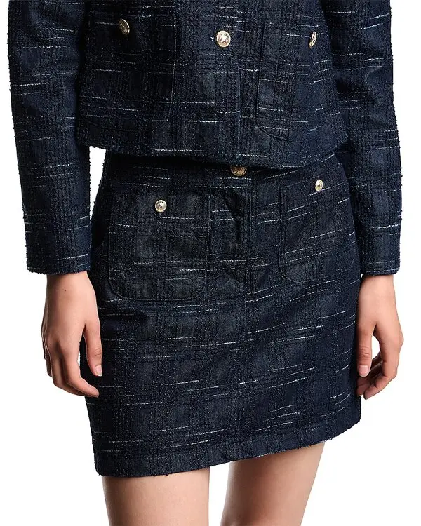 Emporio Armani Check Jacquard Mini Skirt