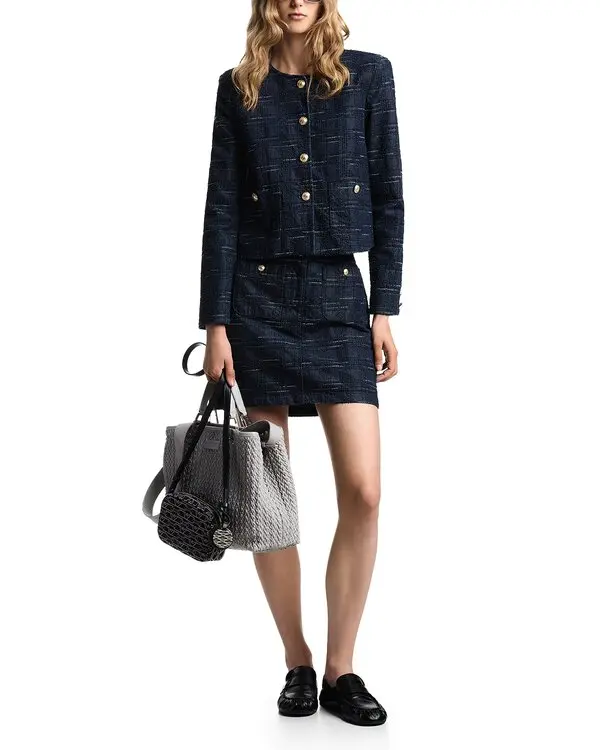 Emporio Armani Check Jacquard Mini Skirt