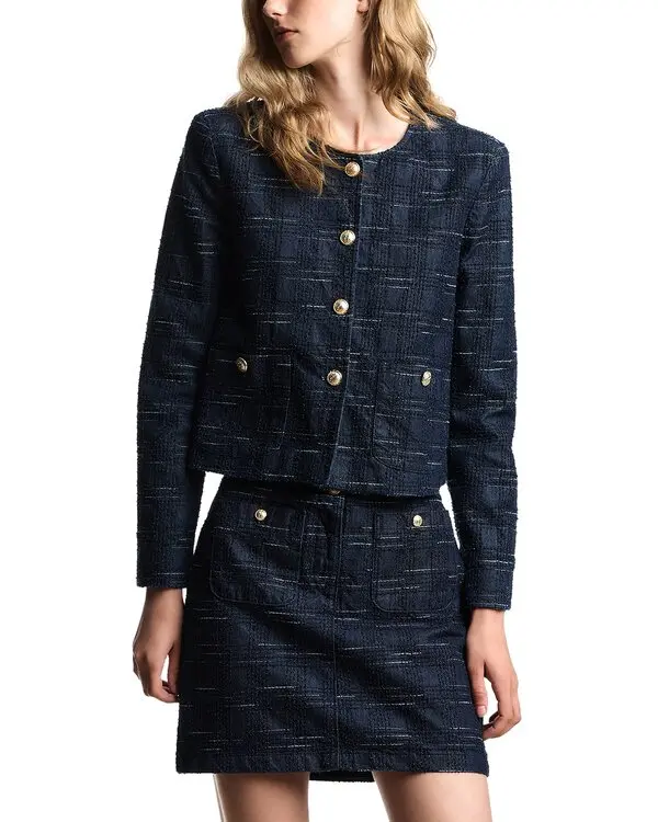 Emporio Armani Check Jacquard Mini Skirt