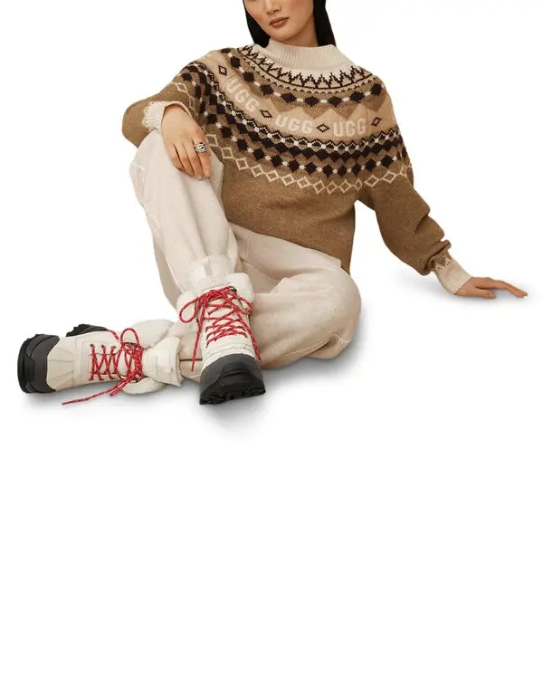 UGG Braylee Isle Crewneck Sweater - Coffee Heather