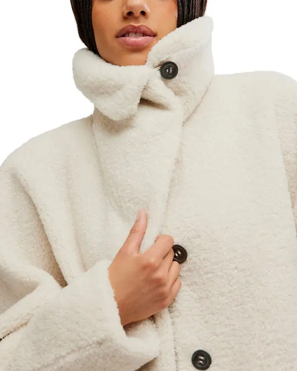 Free People Softest Touch Teddy Jacket - Tea