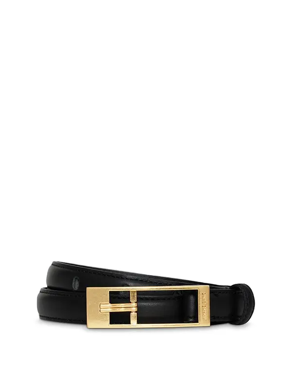 ANINE BING Elly Leather Belt - Black