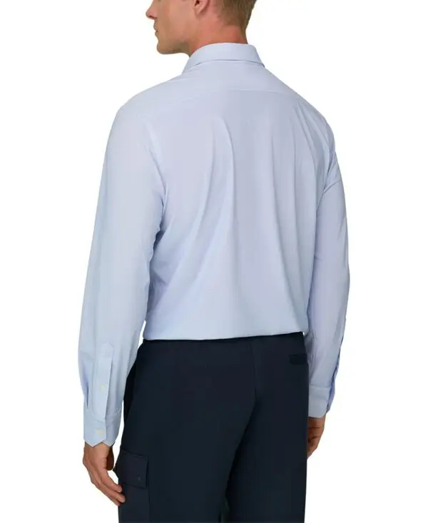 Boggi Milano Micro Patterned Stretch Nylon Slim Fit B Tech Shirt