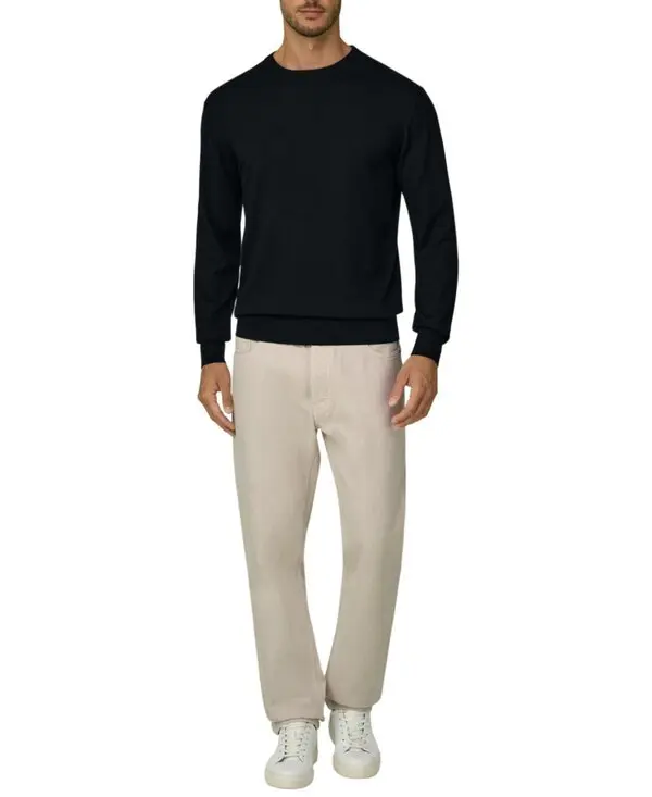 Boggi Milano Extrafine Merino Wool Crew Neck Jumper - Black