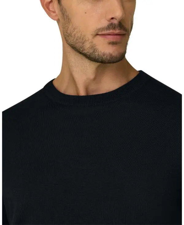 Boggi Milano Extrafine Merino Wool Crew Neck Jumper - Black