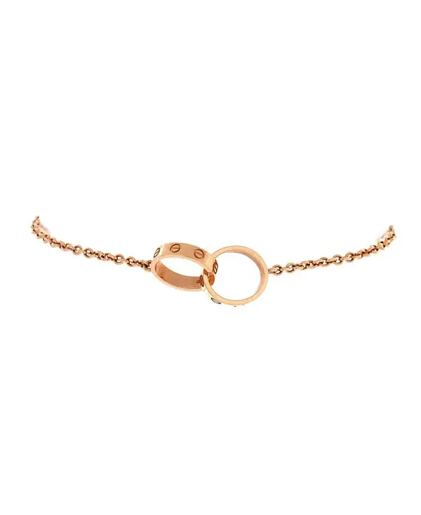 CARTIER Love Interlocking Bracelet 18k Rose Gold