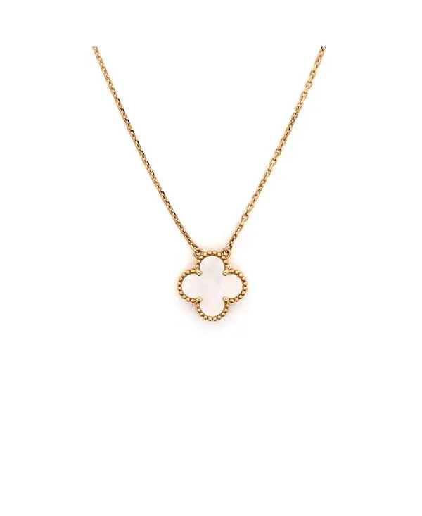 VAN CLEEF & ARPELS Vintage Alhambra Pendant Necklace 18k And Mother Of Pearl - Gold