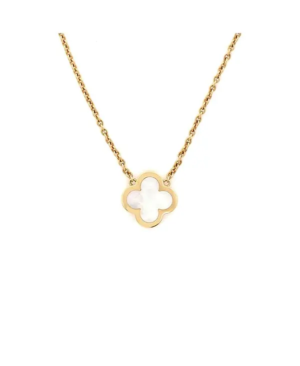 VAN CLEEF & ARPELS Pure Alhambra Pendant Necklace 18k And Mother Of Pearl - Gold