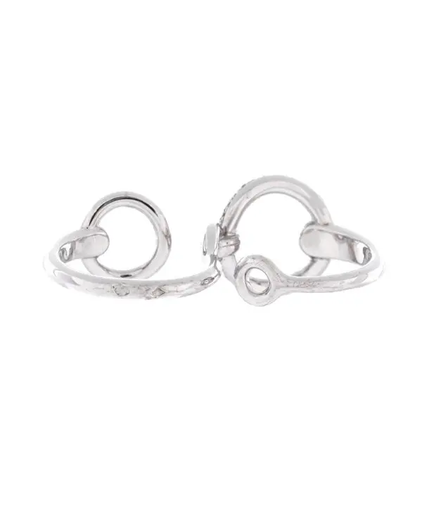 Hermès Large Filet D'or Double Ring 18k Gold With Diamonds