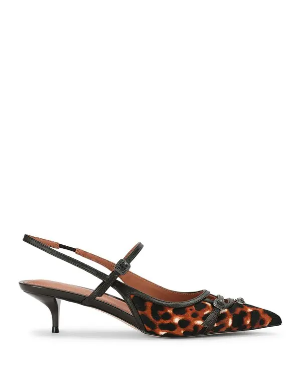 Kurt Geiger Knightsbridge Printed Leather Slingback Pumps