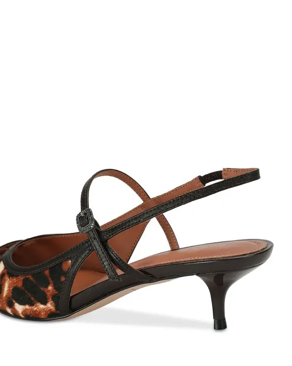 Kurt Geiger Knightsbridge Printed Leather Slingback Pumps