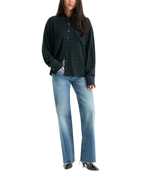Good American The Crinkle Easy Shirt