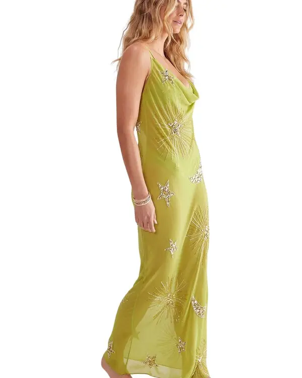 Nasty Gal Celestial Cowl Neck Maxi Beach Dress