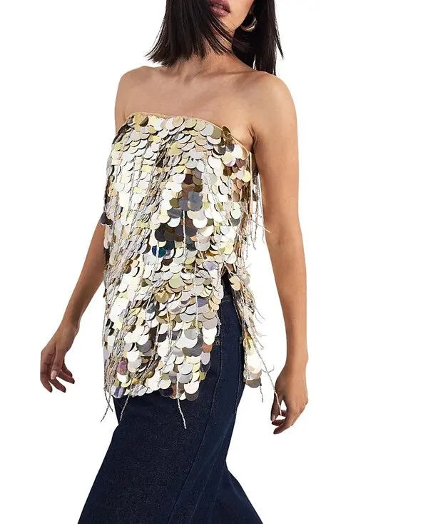 Nasty Gal Disc Tassel Bandeau Top