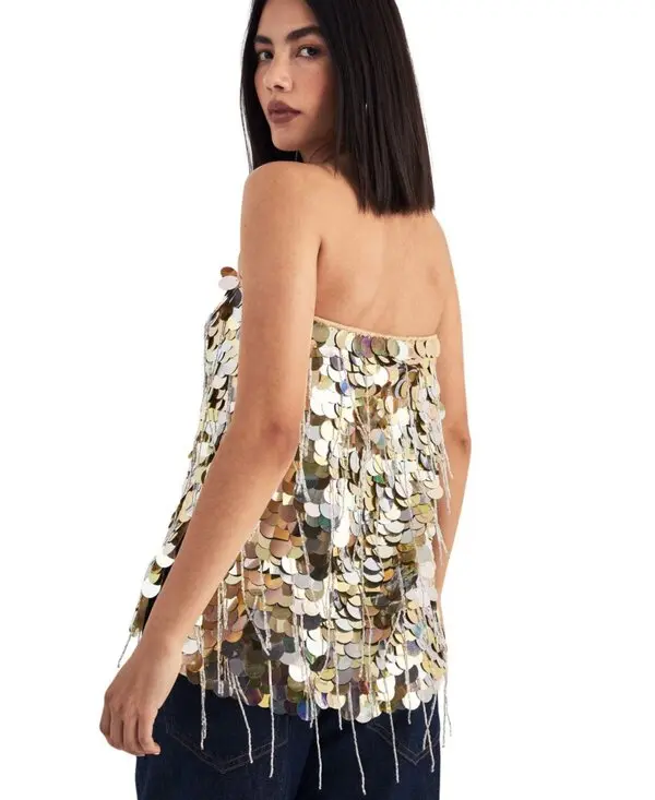 Nasty Gal Disc Tassel Bandeau Top