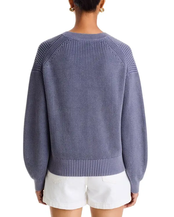 Tommy Bahama Salt & Sea Wash Cotton V Neck Sweater - Dark Bluestone