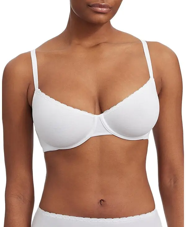 SKARLETT BLUE Adorned Cotton Underwire Bra - White