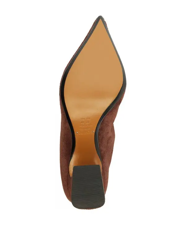 Schutz Harriet Slouchy Suede Mid Calf Boots - Brown