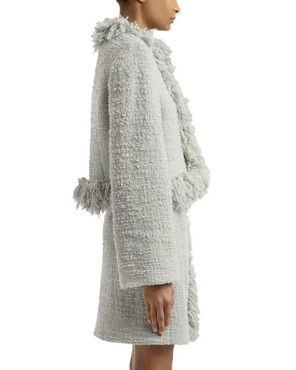 LIBEROWE Wool Blend Cropped Fringe Jacket