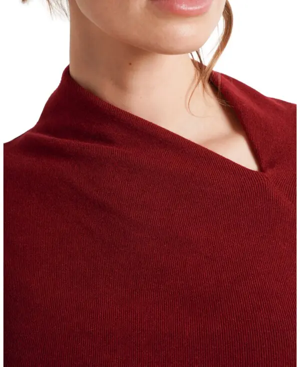 NOM MATERNITY Claire Asymmetric Neck Sweater