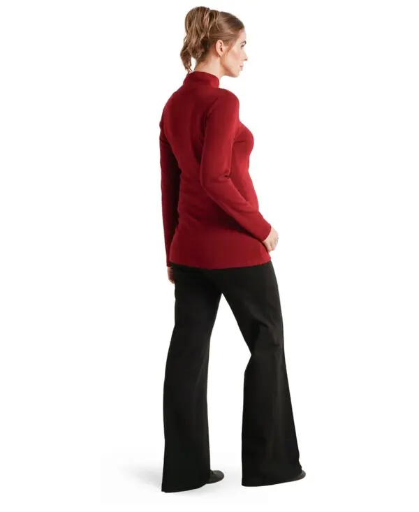 NOM MATERNITY Claire Asymmetric Neck Sweater